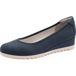 Jana Damen Ballerina mit Keilabsatz dunkelblau Gr&ouml;&szlig;e 37