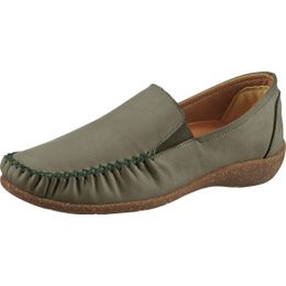 Loretta Damen Slipper mit Gummizug schilf Gr&ouml;&szlig;e 37