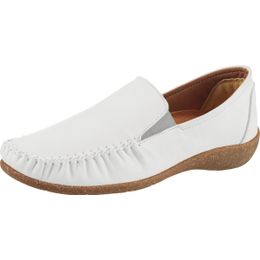 Loretta Damen Slipper mit Gummizug wei&szlig; Gr&ouml;&szlig;e 38