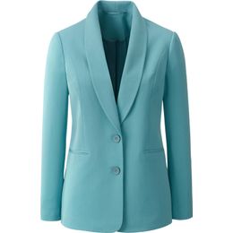 CR&Eacute;ATION L Damen Blazer mit Schulterpolstern ozean Gr&ouml;&szlig;e 48