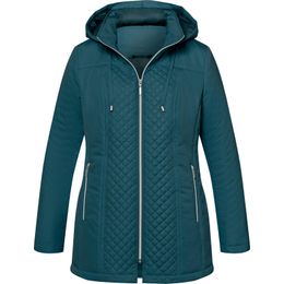 Damen Steppjacke mit Rautenstepp petrol, Gr&ouml;&szlig;e 40