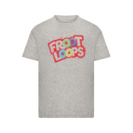 F4NT4STIC T-Shirt 'Kellogg's Froot Loops Breakfast Cereal Pop Art' Jungen Gr&ouml;&szlig;e 158/164 grau / mischfarben