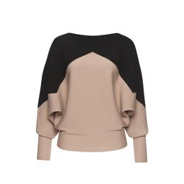 Lascana Pullover Damen Gr&ouml;&szlig;e S/M nude / schwarz