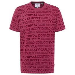 Carlo Colucci T-Shirt ' Di Penta ' Herren Gr&ouml;&szlig;e XXXL bordeaux