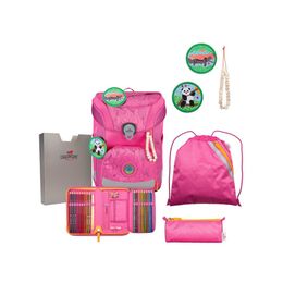 DerDieDas ErgoFlex Easy Exclusive ECO - Schulranzen Set 5tlg. 950g (Pink Planet) in Pink Planet | Gr.: onesize