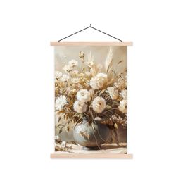 MuchoWow Poster mit Leiste Elegante Blumen (BxH) | Gr.: 20 x 30 cm
