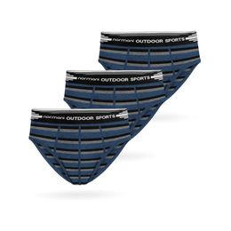Normani Outdoor Sports 3er Pack Herren Merino Slip in Navy/Schwarz/Grau | Gr.: S
