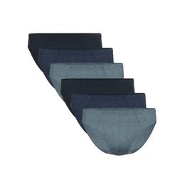 Seidensticker Slip 6er Pack in Schwarz/Blau | Gr.: L