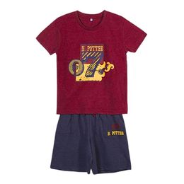 Cerda 2tlg. Outfit T-Shirt & Shorts Harry Potter in Bordeaux-Dunkelgrau | Gr.: 128