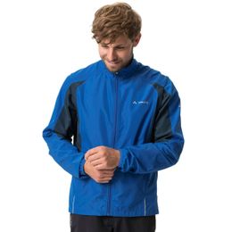 Fahrradjacke Vaude "MEN'S DUNDEE CLASSIC ZO JACKET", Damen, Gr. 4XL, blau (signal blau), Obermaterial: 100% Polyester, Jacken Fahrradjacke, mit abnehmbaren &Auml;rmeln, mit Stehkragen, aus Polyester, atmungsaktiv
