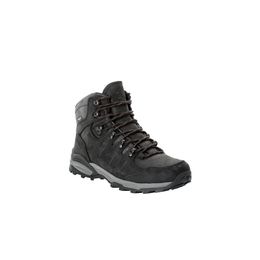 Wanderschuh Jack Wolfskin "REFUGIO PRIME TEXAPORE MID W", Damen, Gr. 42, grau (phantom), Leder, Synthetik, Schuhe Wanderschuh, wasserdicht, Trekkingschuh