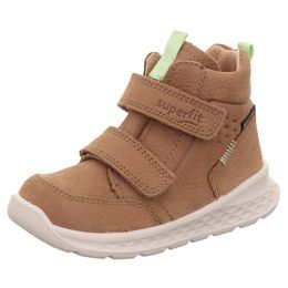 Winterboots Superfit "BREEZE WMS: mittel", M&auml;dchen, Gr. 27, braun (hellbraun), Nubukleder, unifarben, Schuhe Winterboots, Babyschuh, Klettschuh mit GORE-Tex, Gr&ouml;&szlig;enschablone zum Download