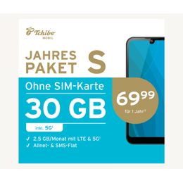 Tchibo - Jahrespaket S mit 30 GB ohne SIM-Karte