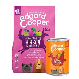 Edgard & Cooper Frischer Hirsch & Freilaufente 12kg + 6x400g Huhn gratis