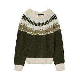 V&eacute;ro Moda VERO MODA Pullover 'VMSIMONE' Damen Gr&ouml;&szlig;e XL creme / oliv / dunkelgr&uuml;n