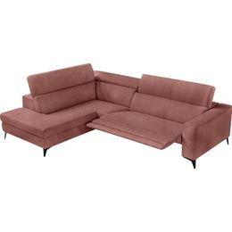 Ecksofa Egoitaliano "Edith, Designsofa mit hohem Sitzkomfort, L-Form", braun (cedar wood), B:269cm H:96cm T:203cm, Sofas, Ecksofa, inkl. elektrischer Relaxfunktion und manuell verstellbaren Kopfteilen