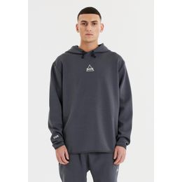 Sweatshirt SOS "Vail", Herren, Gr. L, blau (dunkelblau, denim), 85% Baumwolle, 10% Polyester, 5% Elasthan, unifarben, normal, ohne Ausschnitt, Sweatshirts Sweatshirt, mit Kapuze und weicher Baumwoll-Qualit&auml;t