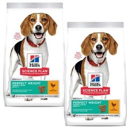 Hill's Hill's Science Plan Trockenfutter Hund, Adult, Medium, Perfect Weight, mit Huhn 2x12 kg