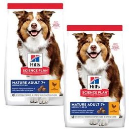 Hill's Hill's Science Plan Trockenfutter Hund, Mature Adult 7+, Medium, Huhn 2x14 kg