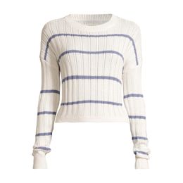 A&eacute;ropostale Pullover Damen Gr&ouml;&szlig;e XS ecru / taubenblau