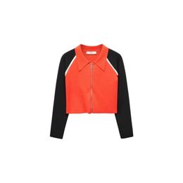 Mango Strickjacke 'Hentai' Damen Gr&ouml;&szlig;e XS rot / schwarz / wei&szlig;