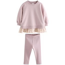 next Set M&auml;dchen Gr&ouml;&szlig;e 104 beige / braun / pink