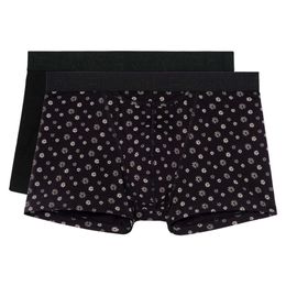 HOM Boxershorts Herren Gr&ouml;&szlig;e S schwarz / wei&szlig;