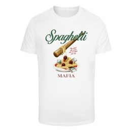 Mister Tee T-Shirt 'Spaghetti Mafia' Herren Gr&ouml;&szlig;e XS umbra / gelb / rot / wei&szlig;