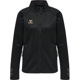 Hummel Sportsweatjacke 'Cima' Damen Gr&ouml;&szlig;e XL beige / schwarz