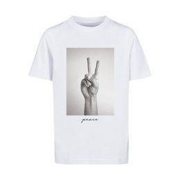 Mister Tee T-Shirt 'Peace' Jungen Gr&ouml;&szlig;e 146/152 grau / schwarz / wei&szlig;