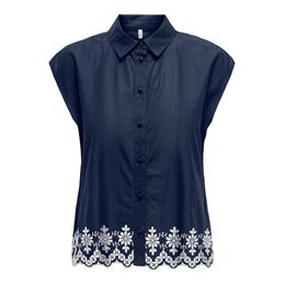 Only Bluse 'ONLLOU' Damen Gr&ouml;&szlig;e M dunkelblau / wei&szlig;