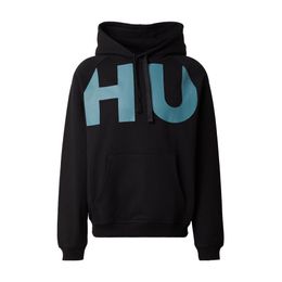 Hugo Sweatshirt 'Nalfhood' Herren Gr&ouml;&szlig;e M petrol / schwarz