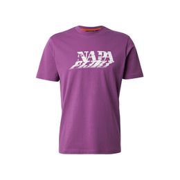 Napapijri T-Shirt 'S-LODESTAR' Herren Gr&ouml;&szlig;e XXL lila / wei&szlig;