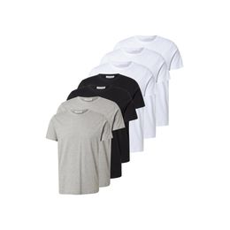 LINDBERGH T-Shirt Herren Gr&ouml;&szlig;e S graumeliert / schwarz / wei&szlig;