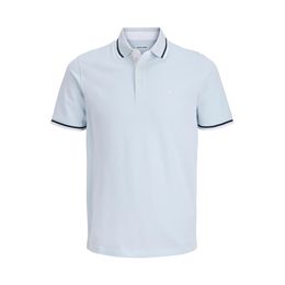 Jack & Jones Jack & Jones Poloshirt 'JJEPaulos' Herren Gr&ouml;&szlig;e XS pastellblau / dunkelblau / wei&szlig;