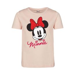 Mister Tee Shirt 'Minnie Mouse' M&auml;dchen Gr&ouml;&szlig;e 110/116 puder / feuerrot / schwarz / wei&szlig;