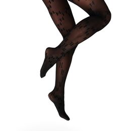 K by KARL LAGERFELD Karl Lagerfeld Socken ' Monogram Tights ' Damen Gr&ouml;&szlig;e 41/43 schwarz