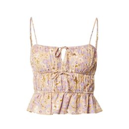 Daahls by Emma Roberts exclusively for ABOUT YOU Bluse 'Ava' Damen Gr&ouml;&szlig;e S beige / lila / wei&szlig;