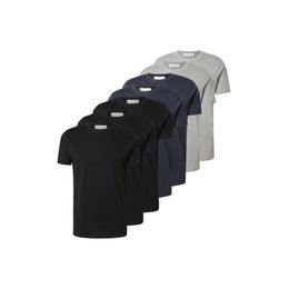 LINDBERGH T-Shirt Herren Gr&ouml;&szlig;e XL navy / graumeliert / schwarz