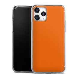 DeinDesign iPhone 11 Pro Handy Slim Case Silikon Handyh&uuml;lle transparent H&uuml;lle extra d&uuml;nn Orange Colour Unicoloured Silikon Slim Case