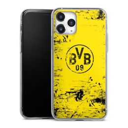 DeinDesign iPhone 11 Pro Handy Slim Case Silikon Handyh&uuml;lle transparent H&uuml;lle extra d&uuml;nn Borussia Dortmund Bvb Official Licensed Product Silikon Slim Case