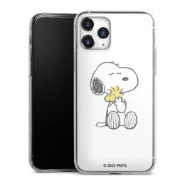 DeinDesign iPhone 11 Pro Handy Slim Case Silikon Handyh&uuml;lle transparent H&uuml;lle extra d&uuml;nn Peanuts Love Snoopy Silikon Slim Case
