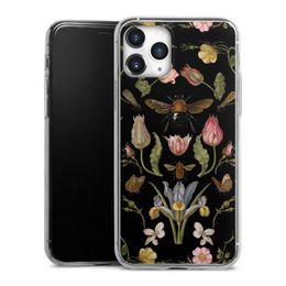 DeinDesign iPhone 11 Pro Handy Slim Case Silikon Handyh&uuml;lle transparent H&uuml;lle extra d&uuml;nn Blossom Flower Wreath Bee Silikon Slim Case