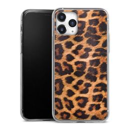 DeinDesign iPhone 11 Pro Handy Slim Case Silikon Handyh&uuml;lle transparent H&uuml;lle extra d&uuml;nn Fur Animal Print Leopard Silikon Slim Case