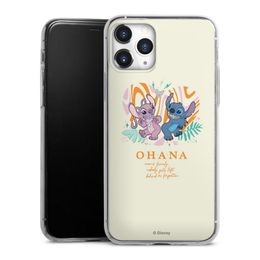 DeinDesign iPhone 11 Pro Handy Slim Case Silikon Handyh&uuml;lle transparent H&uuml;lle extra d&uuml;nn Disney Official Licensed Product Lilo & Stitch Silikon Slim Case