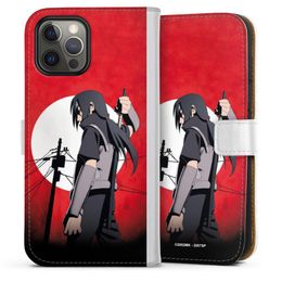 DeinDesign iPhone 12 Pro Max Handy Klapph&uuml;lle Handyh&uuml;lle aus Kunst Leder wei&szlig; Flip Case Naruto Shippuden Anime Manga Sideflip mit Lasche