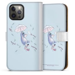 DeinDesign iPhone 12 Pro Max Handy Klapph&uuml;lle Handyh&uuml;lle aus Kunst Leder wei&szlig; Flip Case Official Licensed Product Winnie The Pooh Eeyore Disney Sideflip mit 