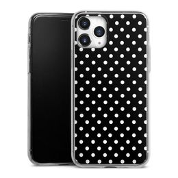 DeinDesign iPhone 11 Pro Handy Slim Case Silikon Handyh&uuml;lle transparent H&uuml;lle extra d&uuml;nn Retro Points Polka Dots Silikon Slim Case