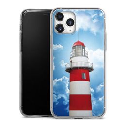 DeinDesign iPhone 11 Pro Handy Slim Case Silikon Handyh&uuml;lle transparent H&uuml;lle extra d&uuml;nn Sky Lighthouse Cloud Silikon Slim Case