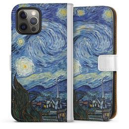 DeinDesign iPhone 12 Pro Max Handy Klapph&uuml;lle Handyh&uuml;lle aus Kunst Leder wei&szlig; Flip Case The Starry Night Kunst Sideflip mit Lasche